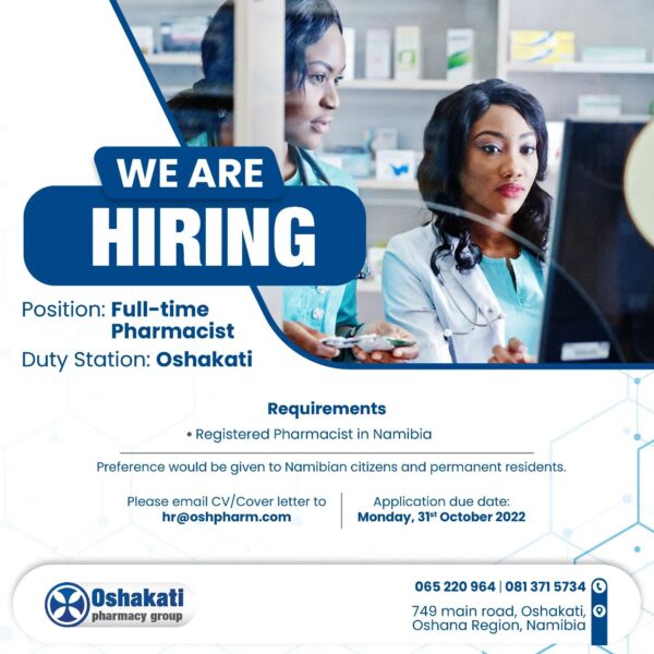Careers | Oshakati Pharmacy